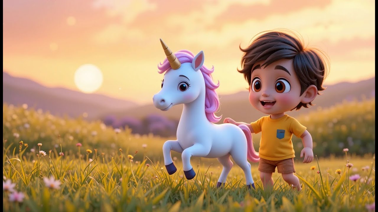 There Was a Little Unicorn Who Wants to Play Rhyme Song | Nursery Rhyme ...