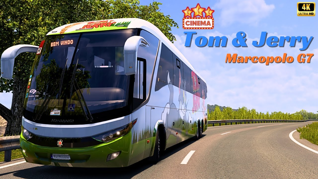 Bus G7 carrying the Tom & Jerry film crew | Euro Truck Simulator 2 ...