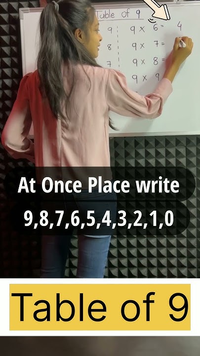 Table Trick of 9 | Easy way to Learn Table of 9 | Multiplication Table of 9 | Table trick of 9 ...