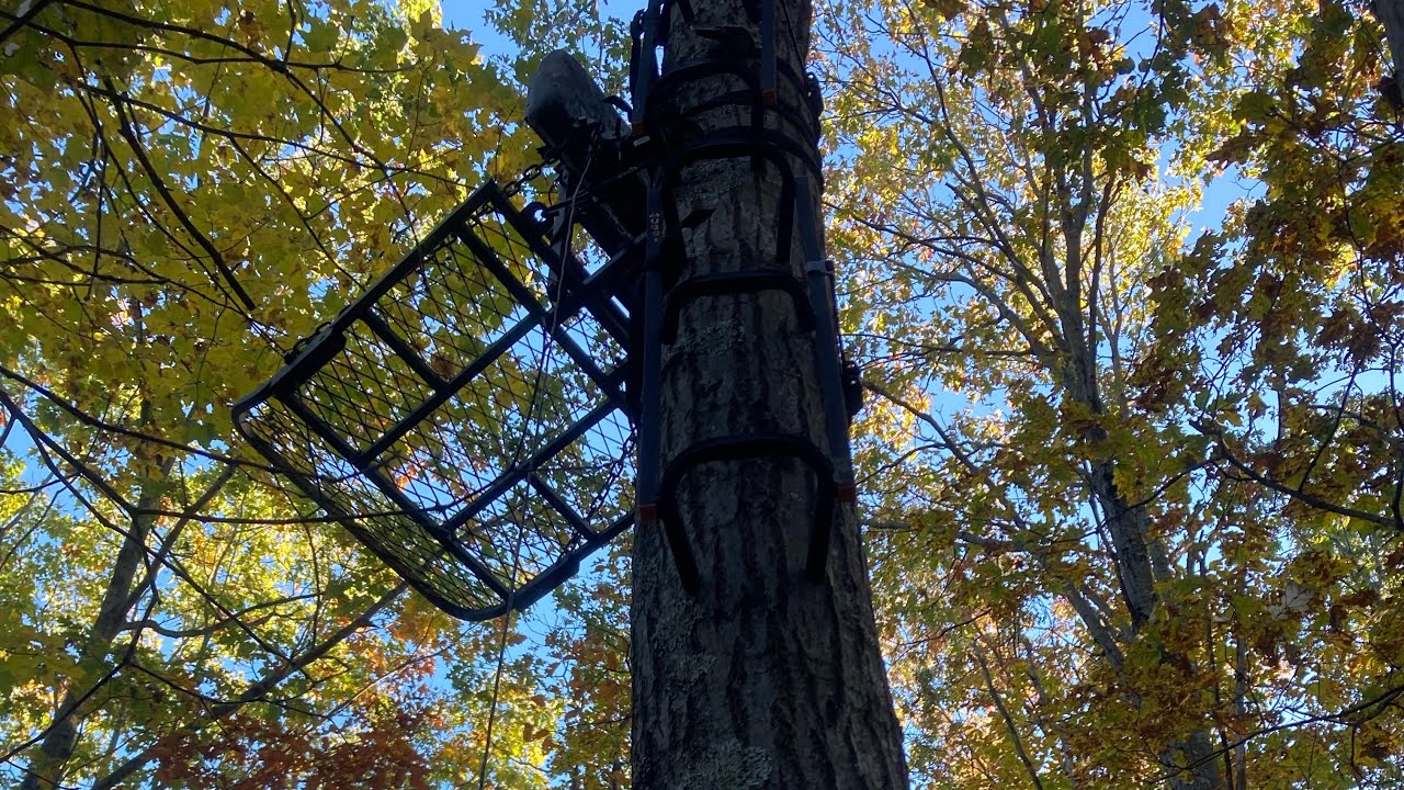 My First Hang on Tree Stand and Install - YouTube