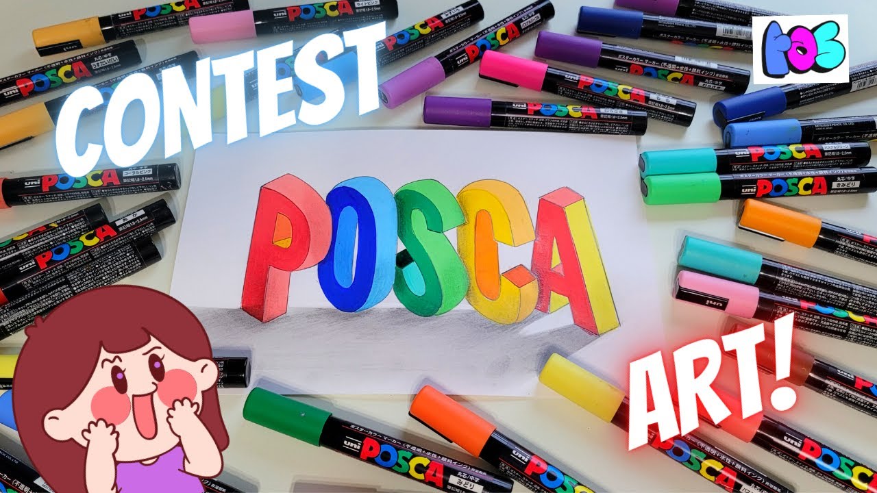 Letter Typography with posca markers - YouTube