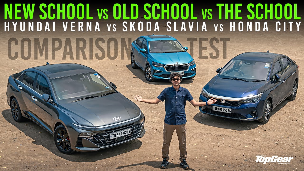 Hyundai Verna Vs Skoda Slavia Vs Honda City | Comparison Test - YouTube
