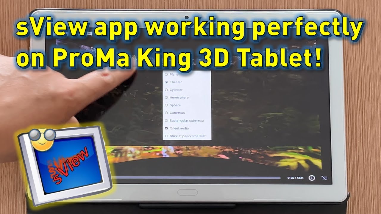 sView working perfect on glasses free 3D tablet ProMa - YouTube