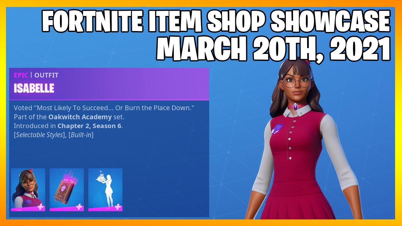 Fortnite Item Shop *NEW* ISABELLE SKIN! [March 20th, 2021] (Fortnite ...