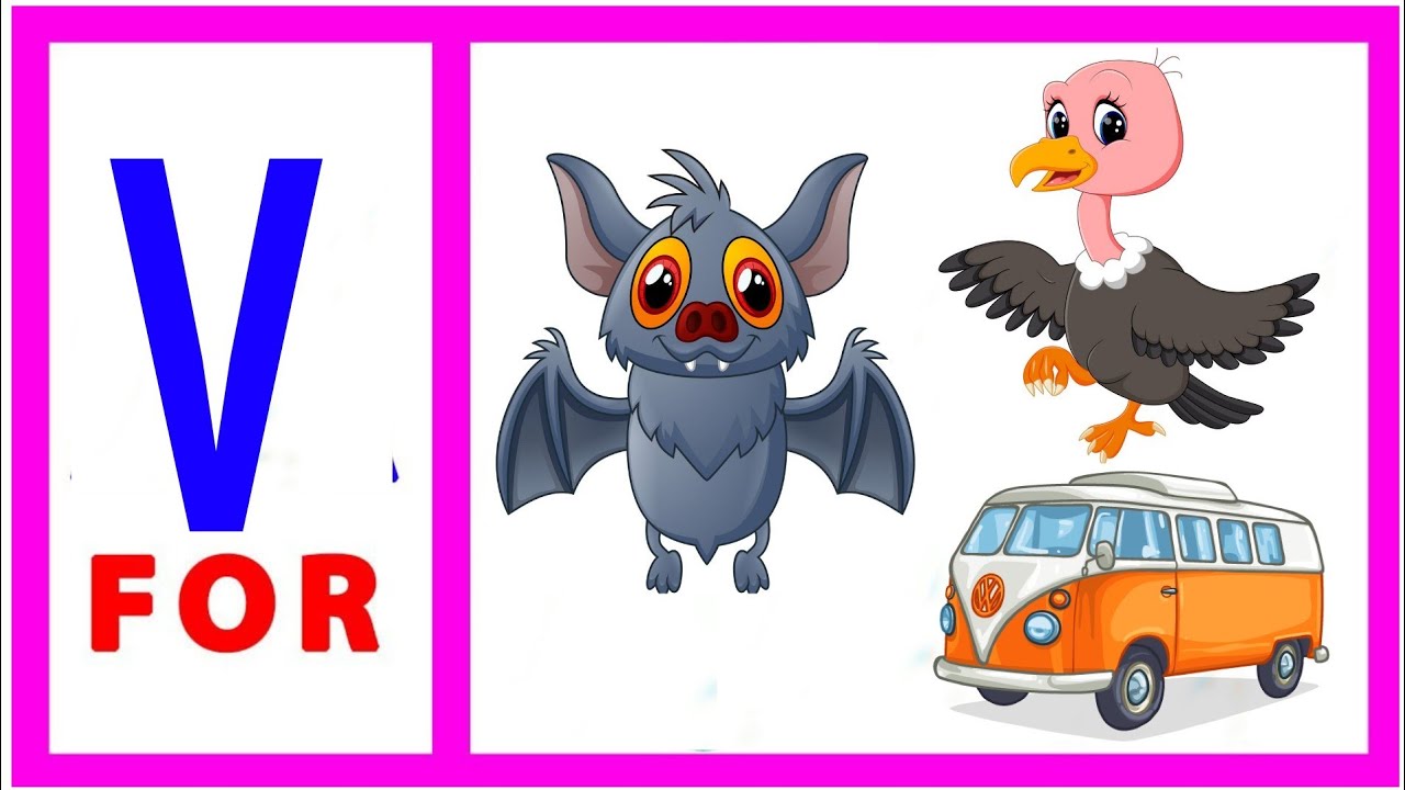 Words that start with Letter V For Kids || V Words Vocabulary || Kids ...