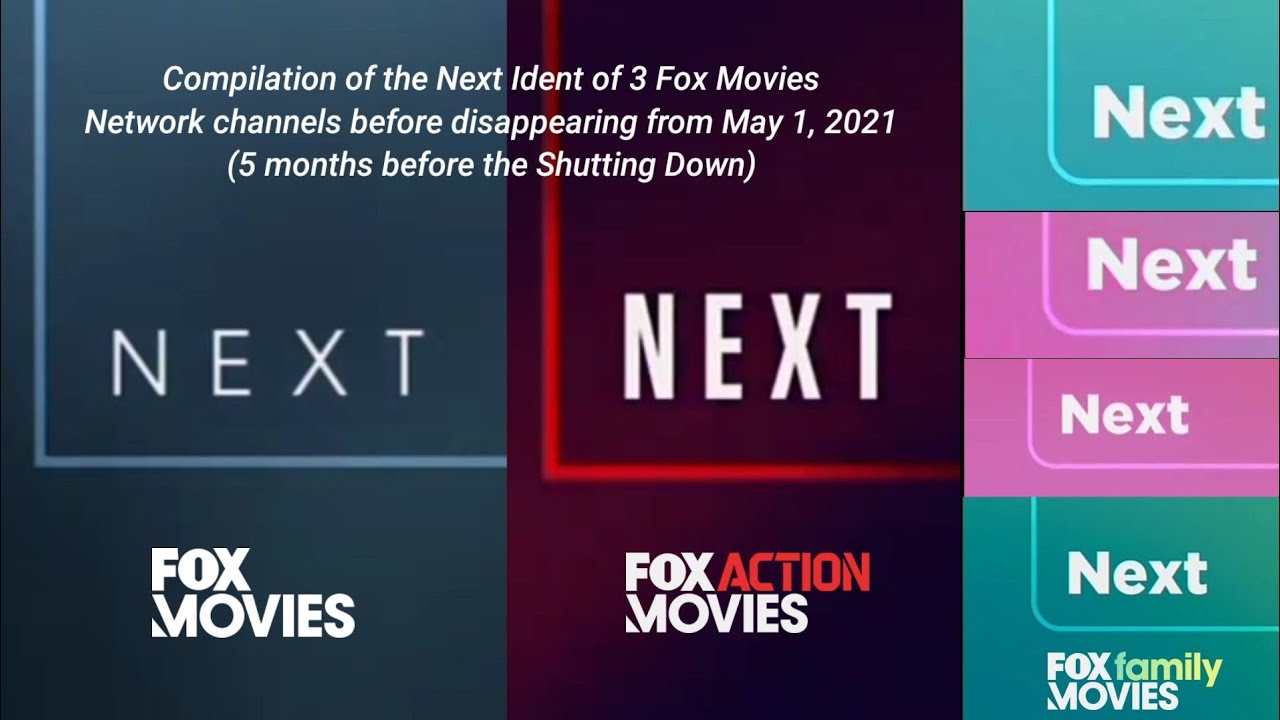Compilation of the Next Ident of Fox Movies Network before disappearing ...