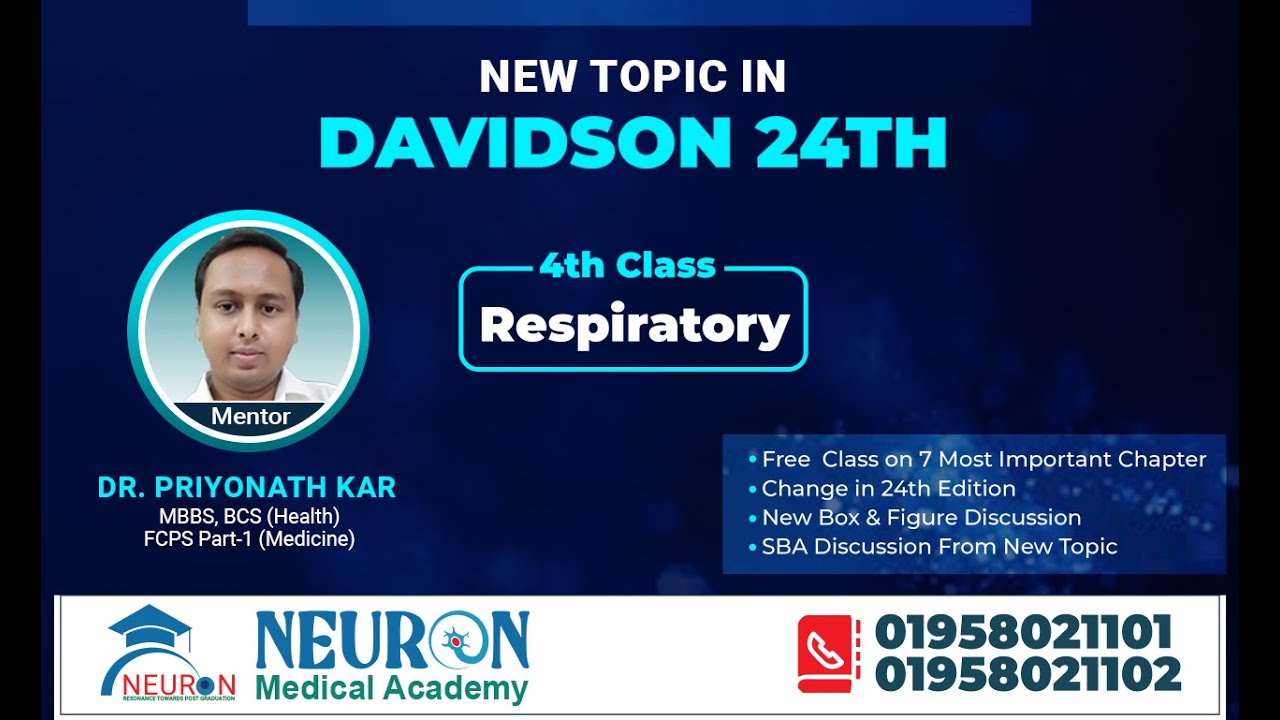 New Topic in Davidson 24th Edition ( Topic: Respiratory ) - YouTube