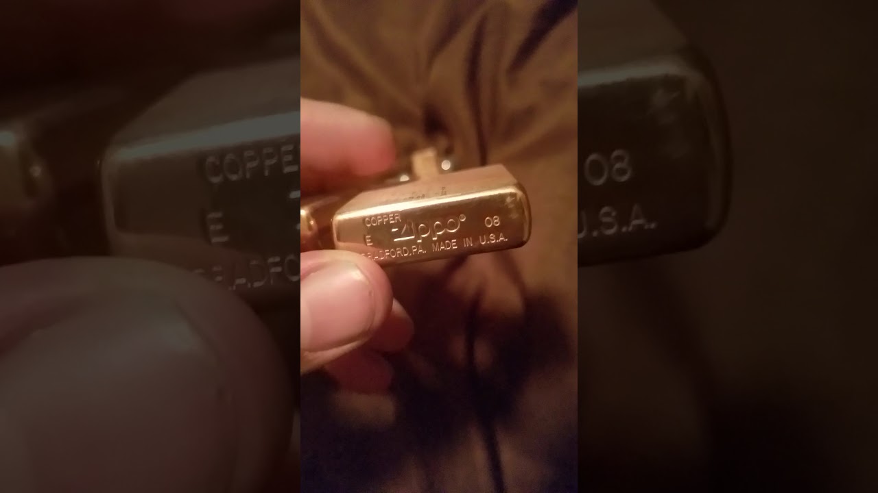 Solid copper Zippo lighter review - YouTube