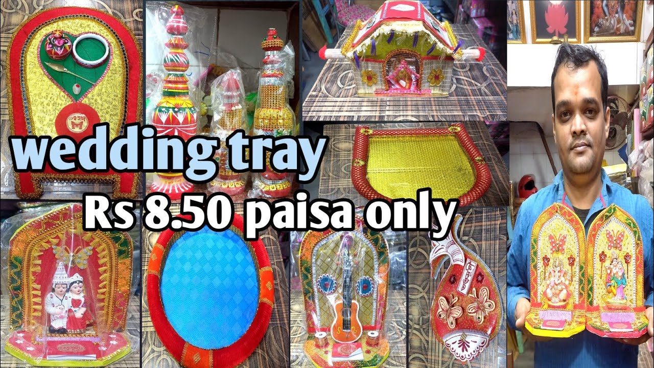 Wedding tray wholesale market in kolkata barabazar || Biyer totto || Rs ...