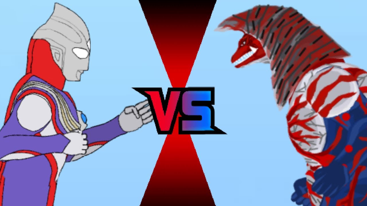 Ultraman Tiga vs Fire Golza | drawing cartoon 2 - YouTube