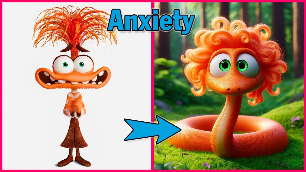INSIDE OUT 2 Animation Movie Characters As SNAKE 🐍🐍🐍 | Anger, Joy, Envy... - YouTube