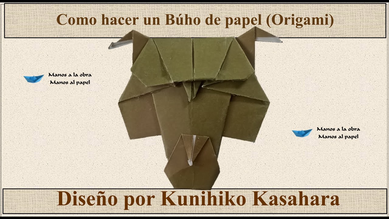 Como hacer un Búho de papel (Origami) - YouTube