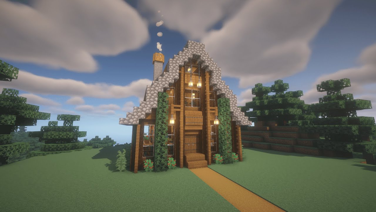 Minecraft: How To Build a Spruce House - YouTube