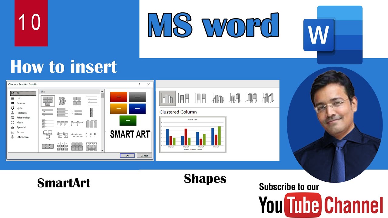 How to Use Shapes and SmartArt in MS Word | Easy Tutorial - YouTube