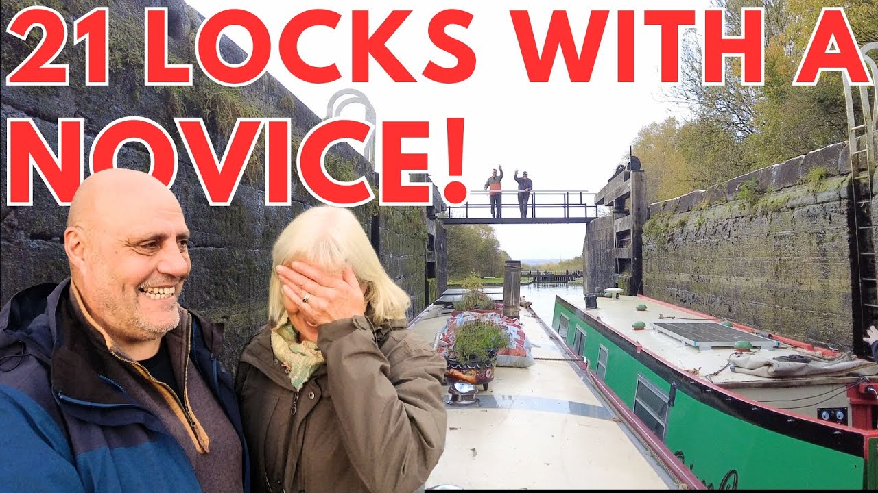 FINALLY NARROWBOAT through Wigan Flight - 21 LOCKS of HARD WORK with a ...