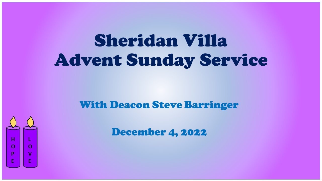 Sheridan Villa Sunday Service 2022 12 04 - YouTube