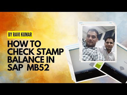 How to check stamp balance in Sap with the help tcode MB52 @Postal ...