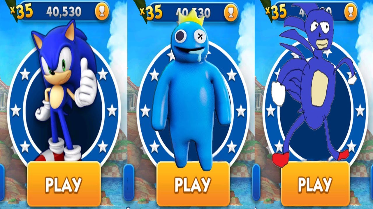 Sonic Dash vs Go Sanic Goo MEME vs Rainbow Friends - All Characters ...