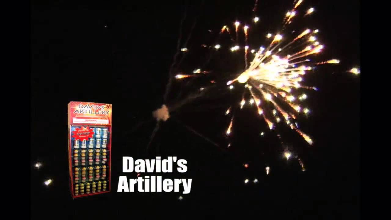 Asia Pyro Davids Artillery by Red Apple Fireworks - YouTube
