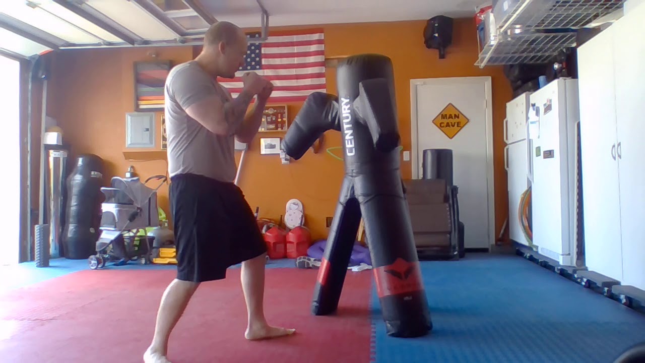 Self Defense with practicing dummy - YouTube
