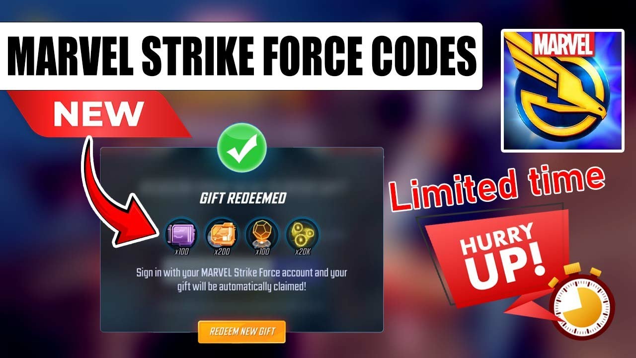 MARVEL STRIKE FORCE CODES 🆕 HOW TO REDEEM CODES IN MARVEL STRIKE FORCE ...