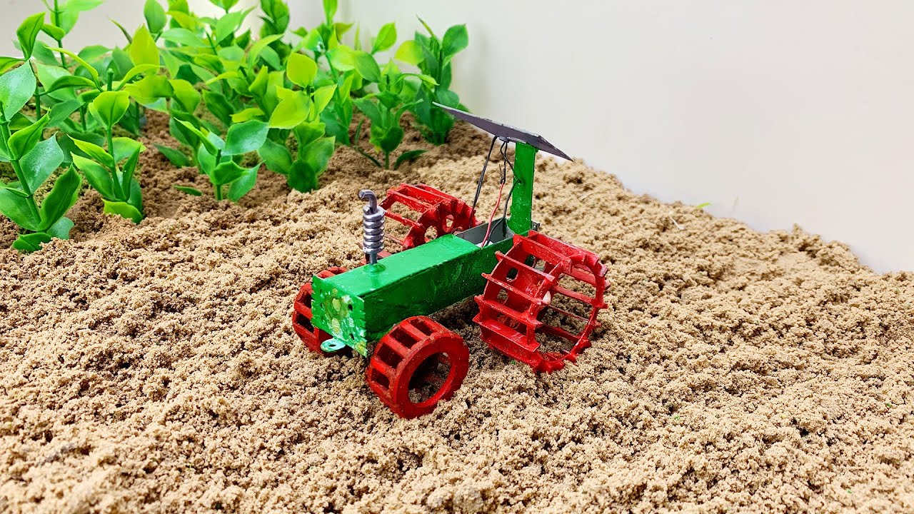 DIY Mini Farm Tractor | How To Make Cow Shed | Mini project fountain ...