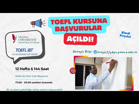 TOEFL Kursuna Başvurular Açıldı!