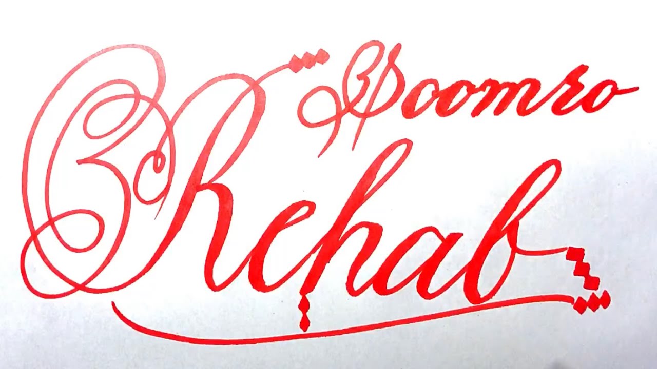 Rehab Soomro Name Signature Calligraphy Status | #moderncalligraphy # ...
