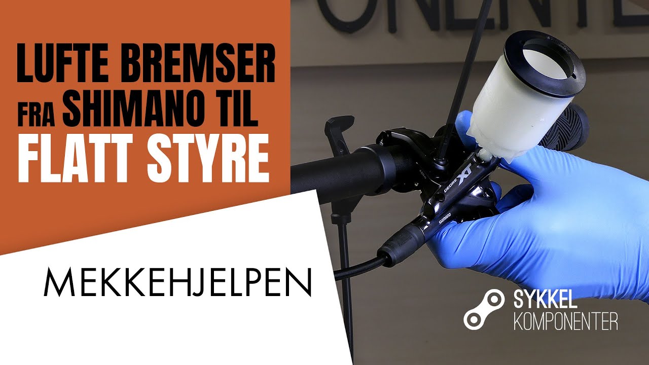 Lufte HYDRAULISKE SKIVEBREMSER fra SHIMANO til SYKKEL med FLATT STYRE ...