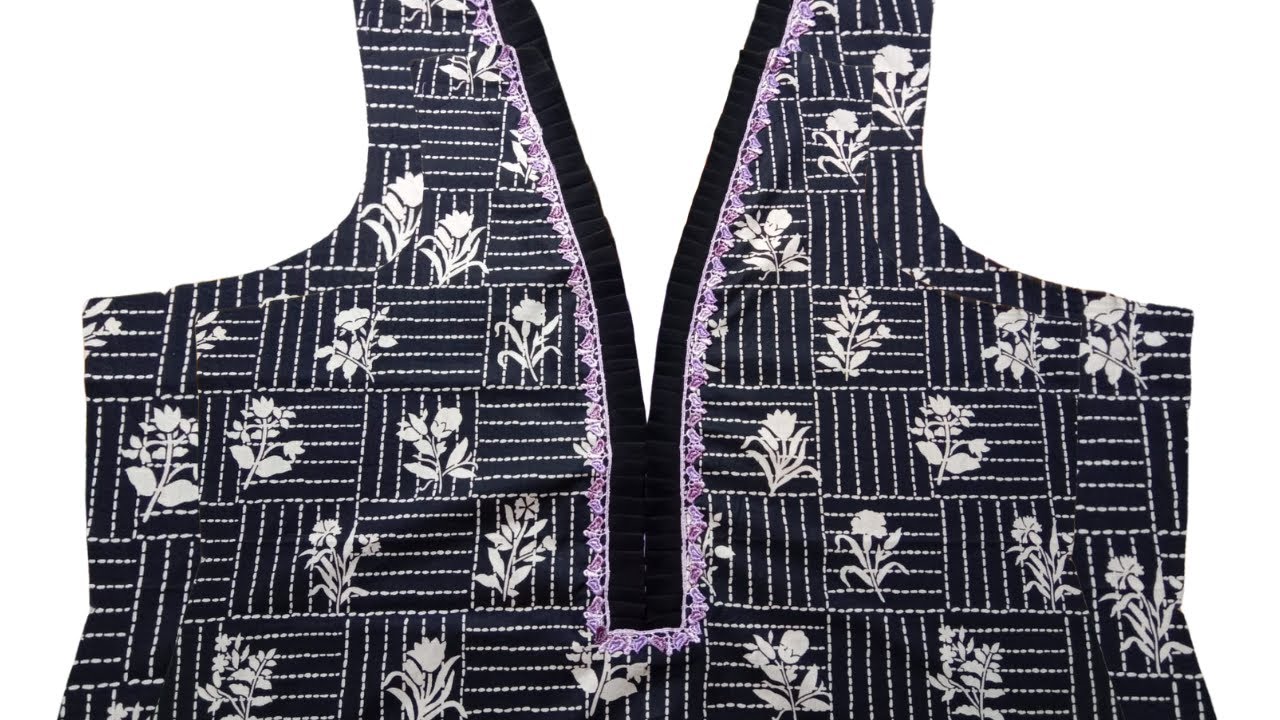 Neck Designing Cutting And Stitching || Gala designing cutting and ...