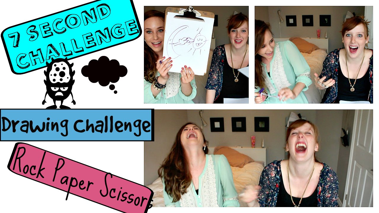 7 Second Challenge + Drawing Challenge + Rock, Paper, Scissors? - YouTube