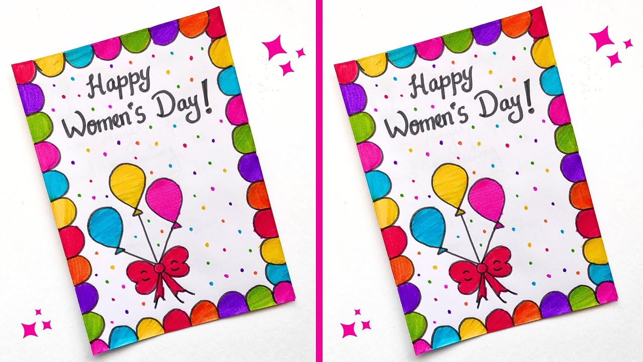 DIY Women's Day Greeting Card Ideas | Women's Day Card Ideas | Handmade ...