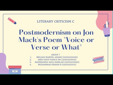 Group 7_Postmodernism on Jon Mack's Poem & Postmodern Criticism Mind ...
