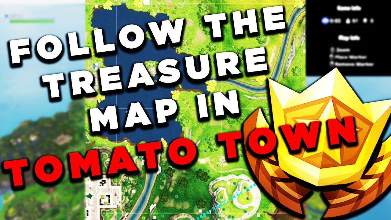 "Follow the treasure map found in Tomato Town" | Location Fortnite ...