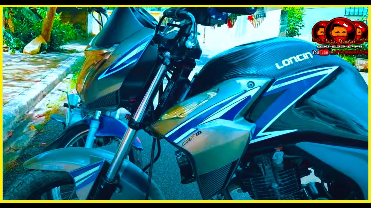 loncin crm azul RESTAURANDO 😱by luiyidiseños loncin CRM 150cc😈como franjear motor Loncin Lx 125 ...