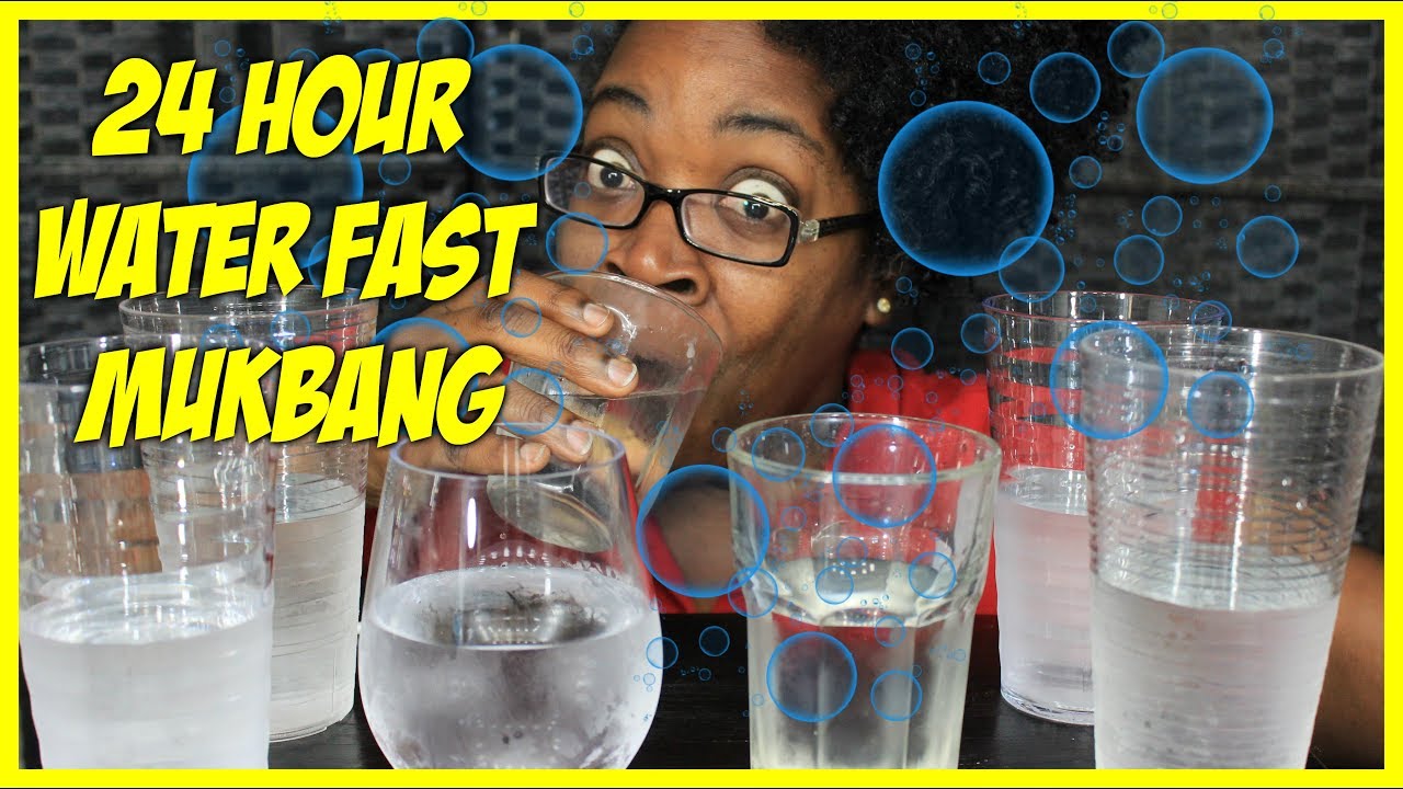 24 HOUR WATER FAST MUKBANG/ COME DRINK WITH ME - YouTube