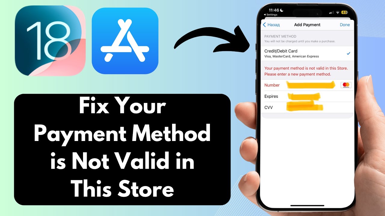 How to Fix 'Your Payment Method is Not Valid in This Store' on iPhone ...