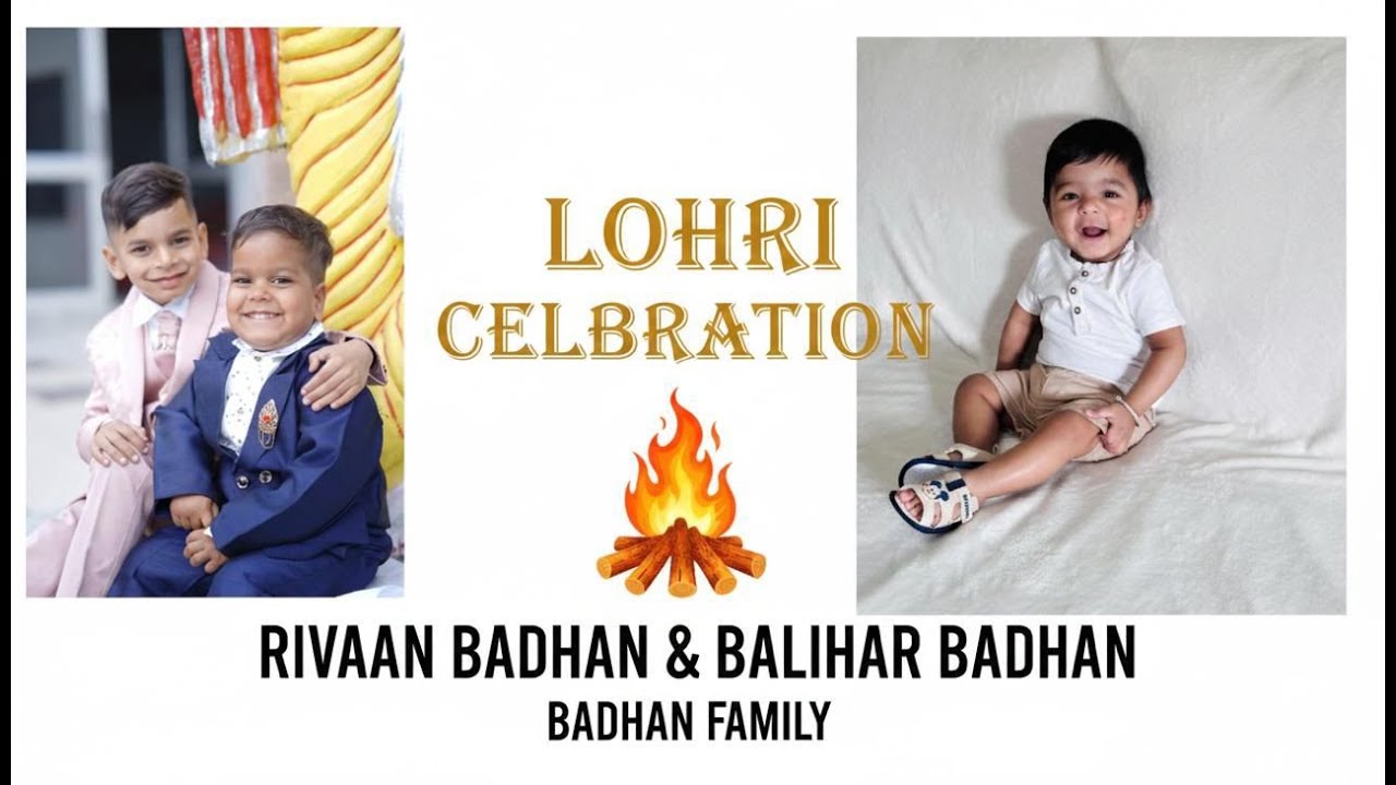 LOHRI CELEBRATION || RIVAAN BADHAN & BALIHAR BADHAN || BADHAN FAMILY ...