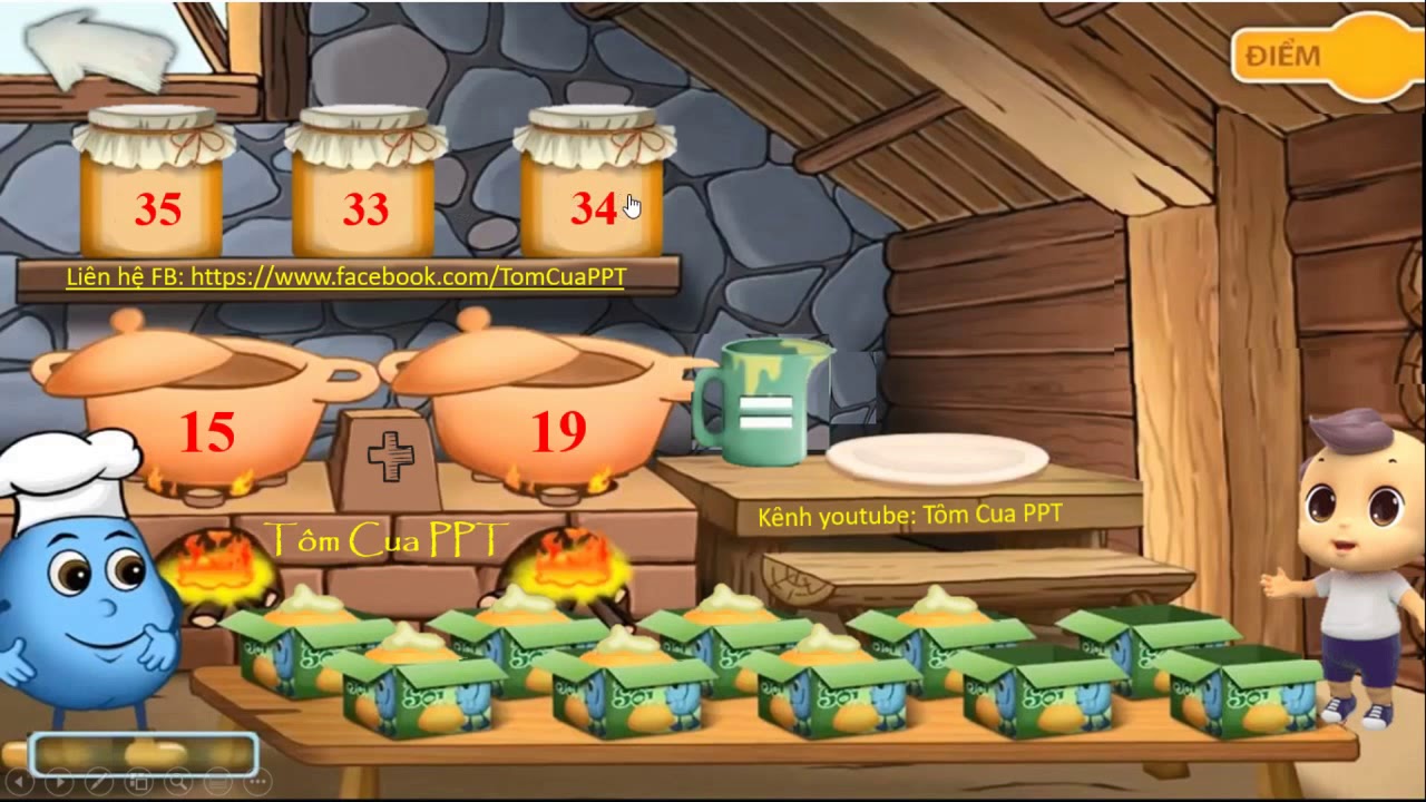 [Trò trơi PPT01] Ôn tập các phép tính toán học || Game Powerpoint phưu ...