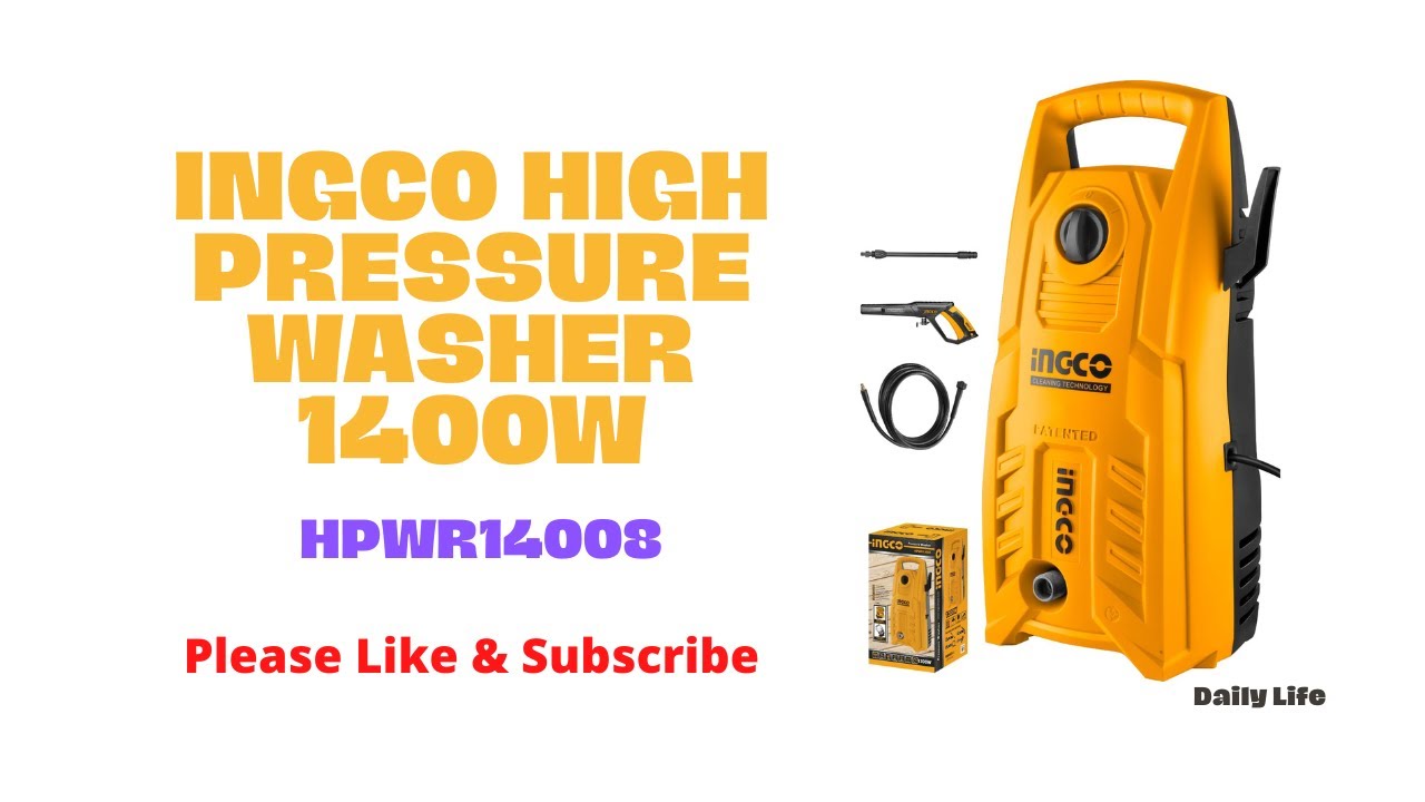 INGCO High Pressure Washer 1400W HPWR14008 Unboxing & Review - YouTube