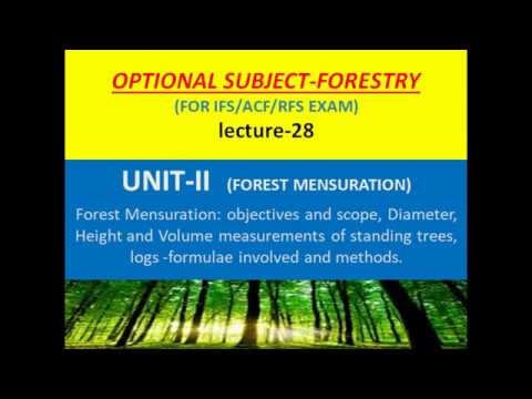 [lec-28] (UNIT-II) Forest Mensuration/{part- 1} - YouTube