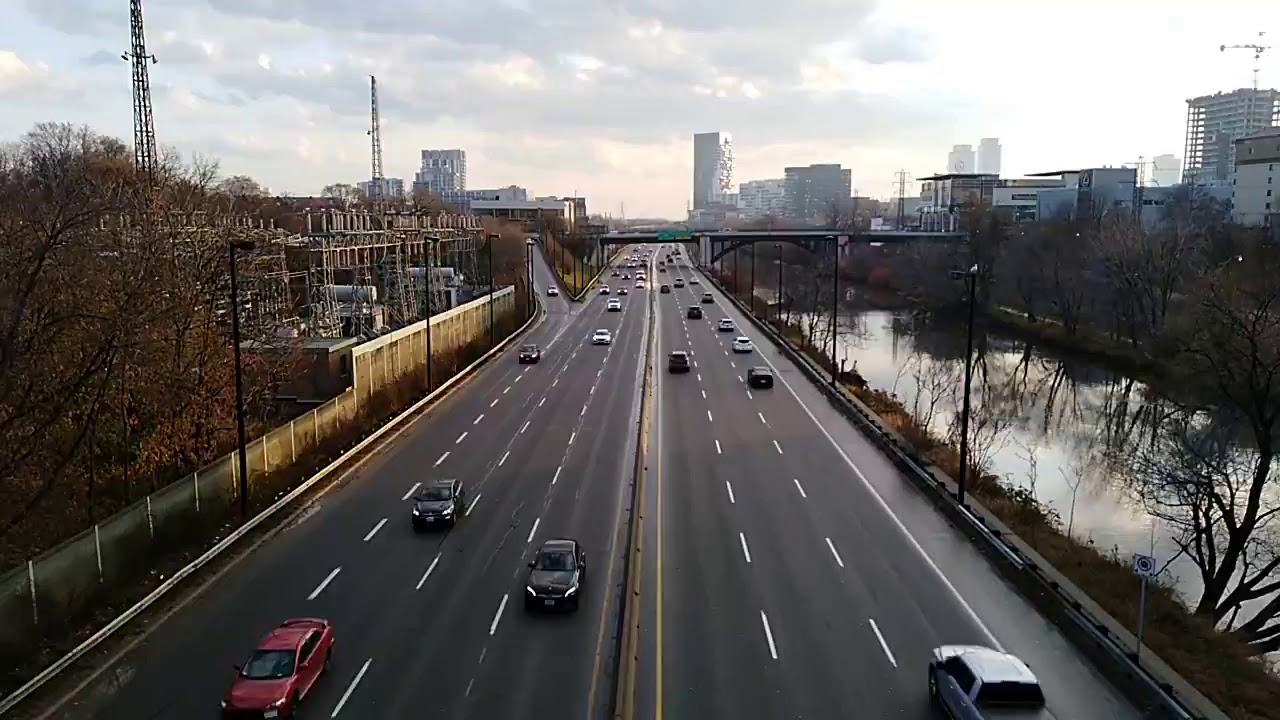 Don Valley Parkway DVP Toronto Ontario Gerrard Street Bridge December ...