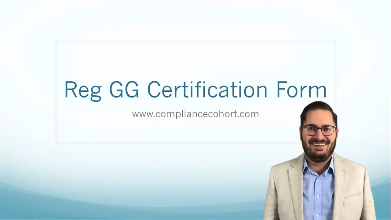 Reg GG Certification Form - YouTube
