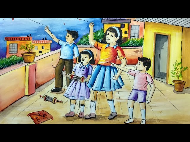 Indian Festival Memory Drawing