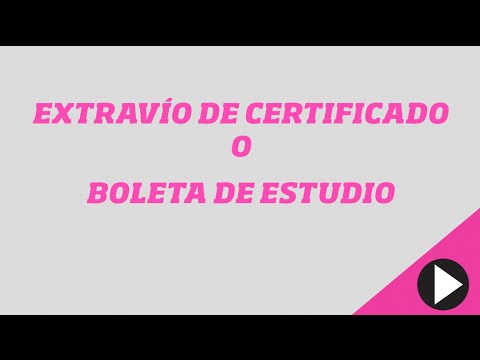 Extravío de certificado o boleta de estudio Hazlo facil - YouTube