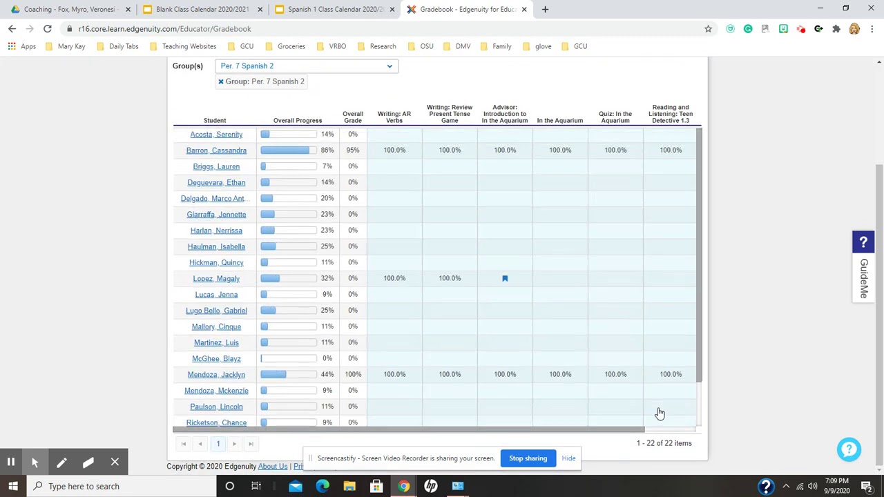 Edgenuity Gradebook - YouTube