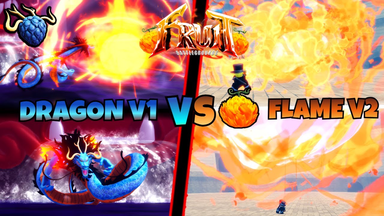 DRAGON V1 VS FLAME V2 [FRUIT BATTLEGROUNDS] - YouTube