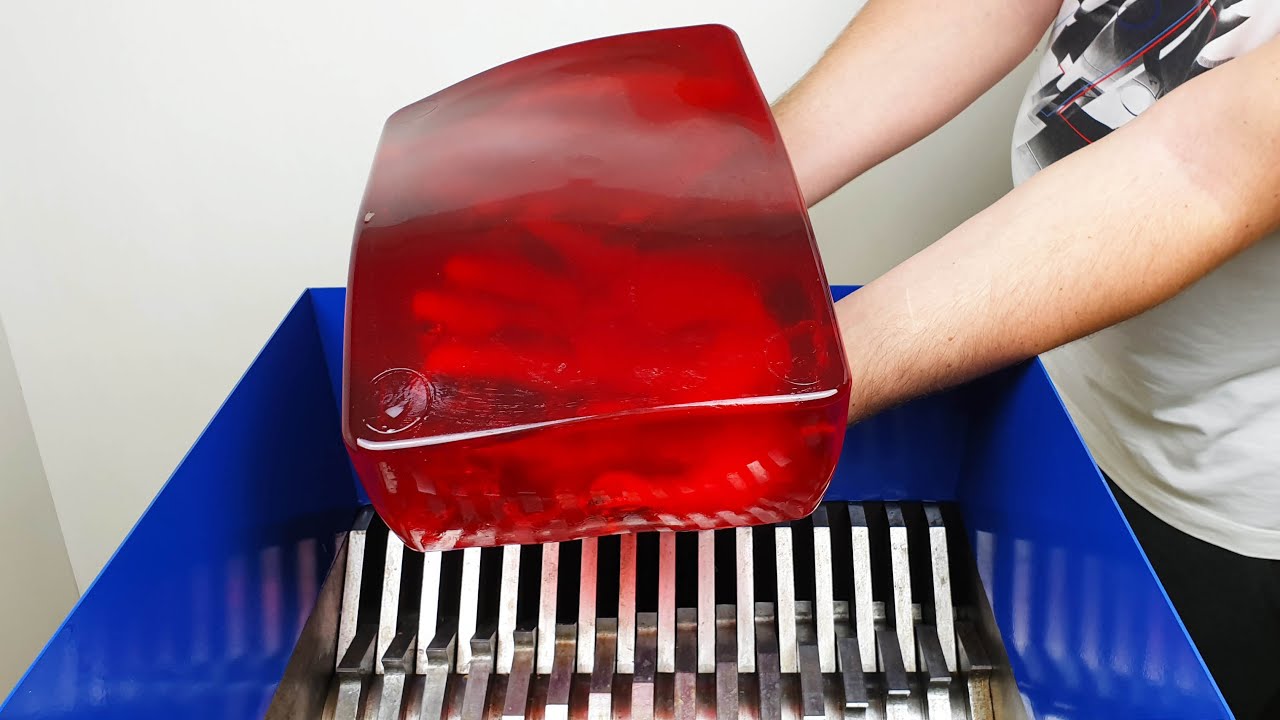 FAST SHREDDER VS GIANT JELLY ! AMAZING VIDEO! - YouTube