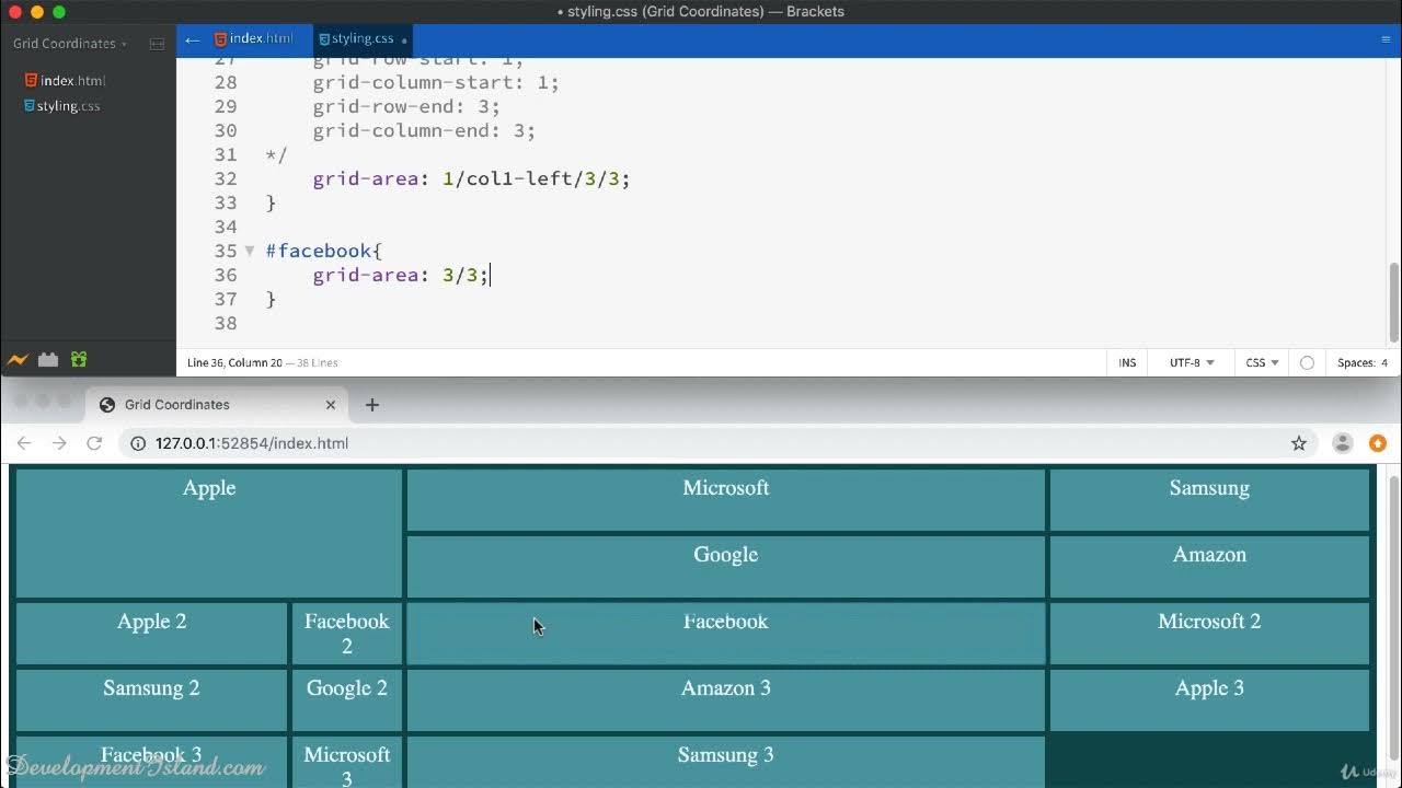 Complete Web Dev 0419 CSS Grid Grid Coordinates - YouTube