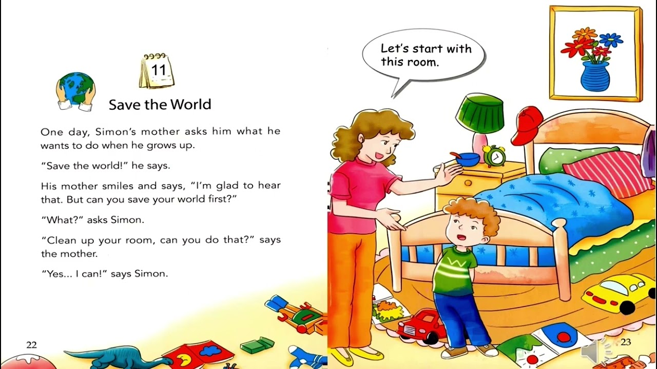 For beginners| one story a day| book 1| day 11- Save the World - YouTube